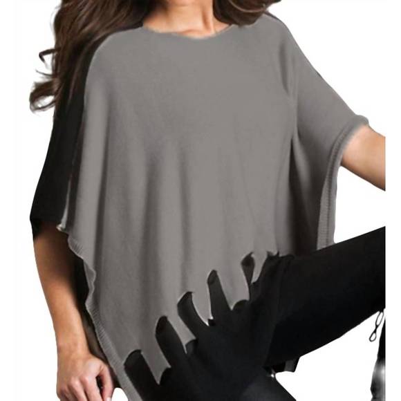 Angel | Sweaters | New Angel Cut Work Poncho In Blackgray | Poshmark
